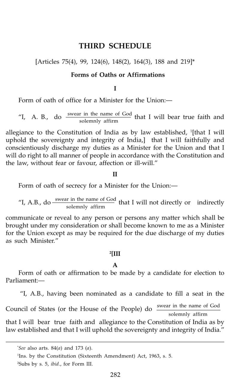 Schedules of Indian Constitution, 1 to 12 Schedules of Constitution of ...