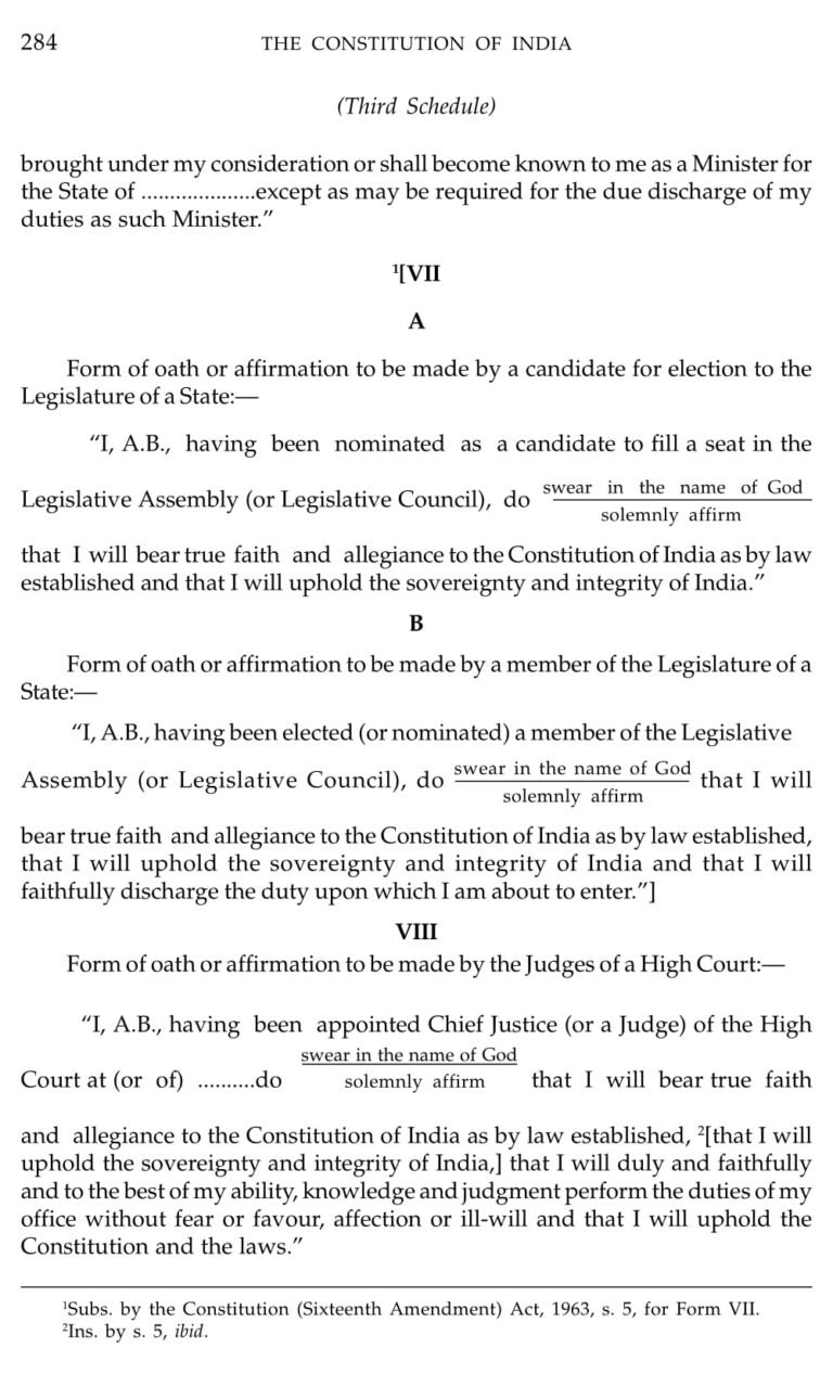 Schedules of Indian Constitution, 1 to 12 Schedules of Constitution of ...