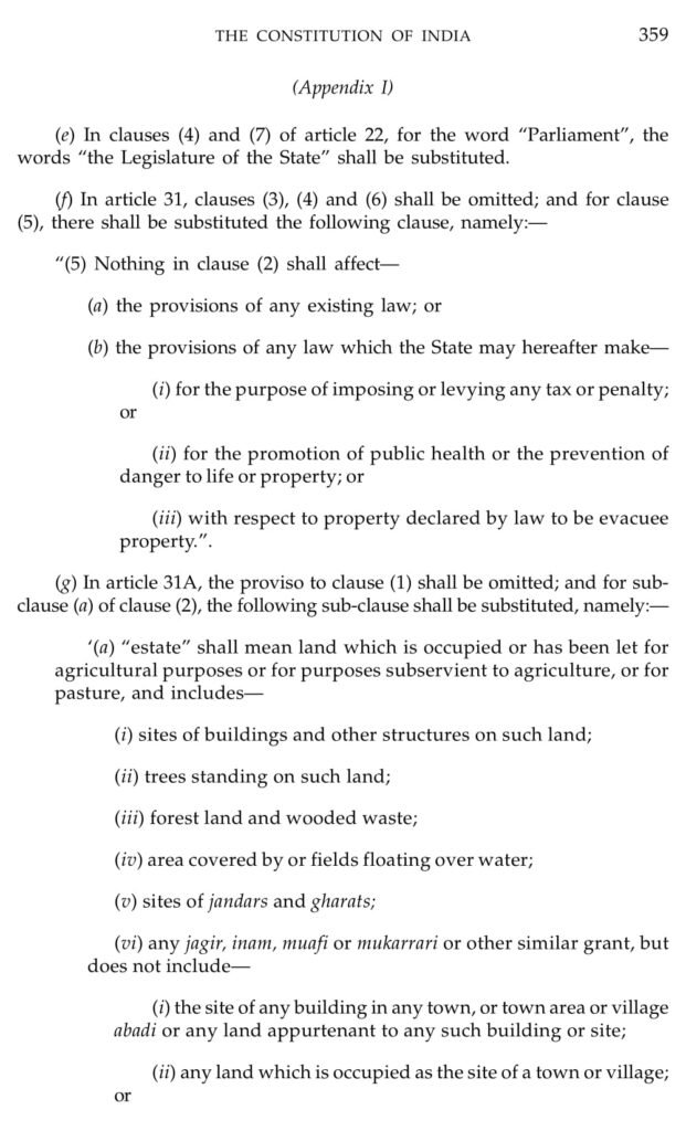 Appendix 1, 2 of Indian Constitution