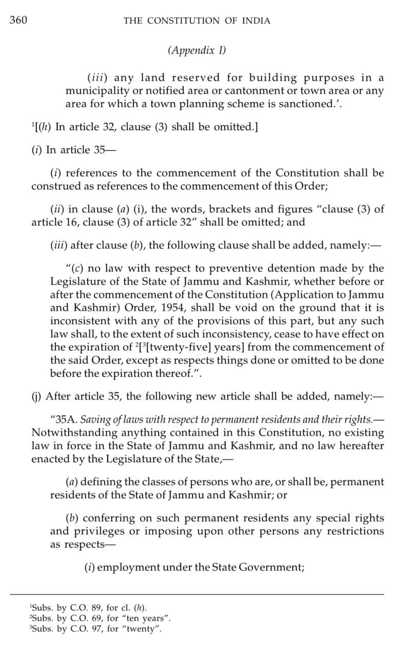 Appendix 1, 2 of Indian Constitution