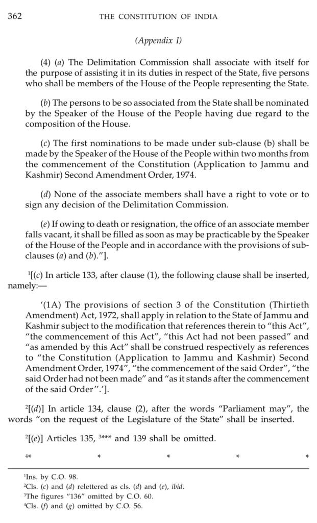 Appendix 1, 2 of Indian Constitution