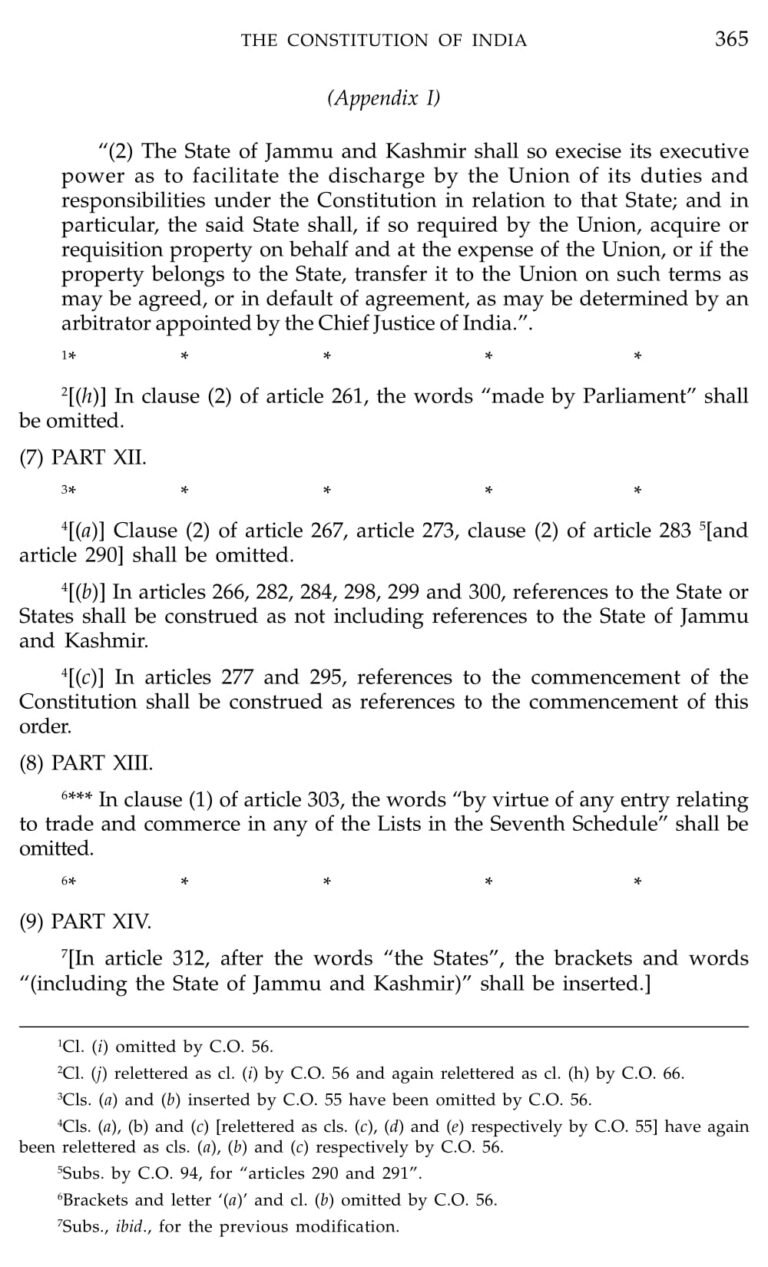 Appendix 1, 2 of Indian Constitution