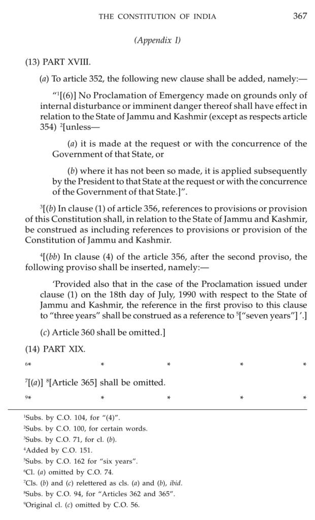 Appendix 1, 2 of Indian Constitution