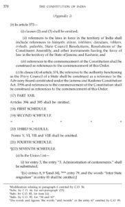 Appendix 1, 2 of Indian Constitution
