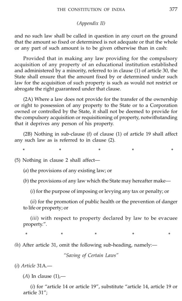 Appendix 1, 2 of Indian Constitution