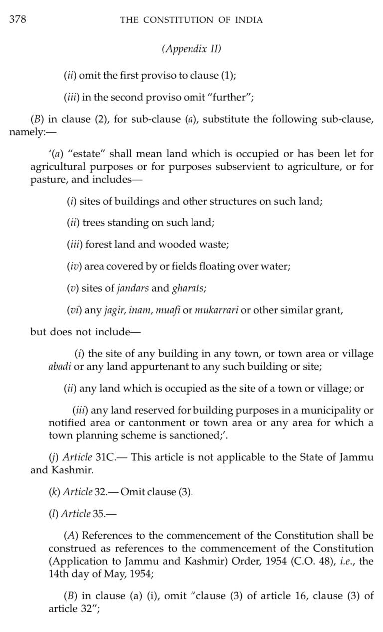 Appendix 1, 2 of Indian Constitution