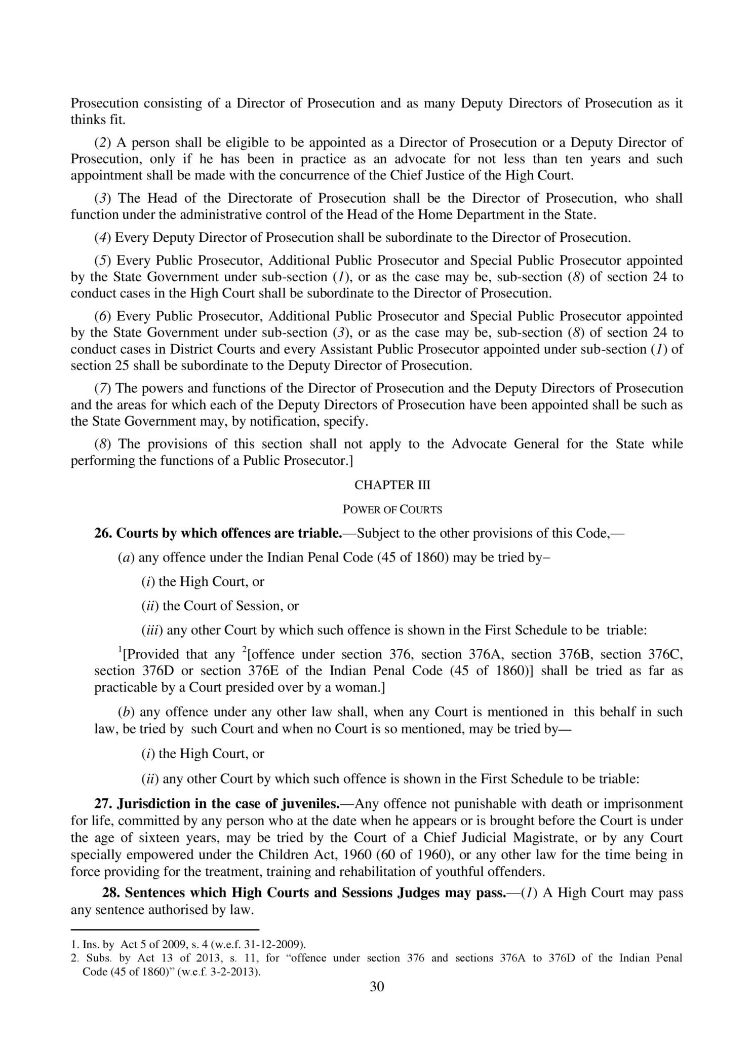 CrPC 1973 - The Code Of Criminal Procedure Act