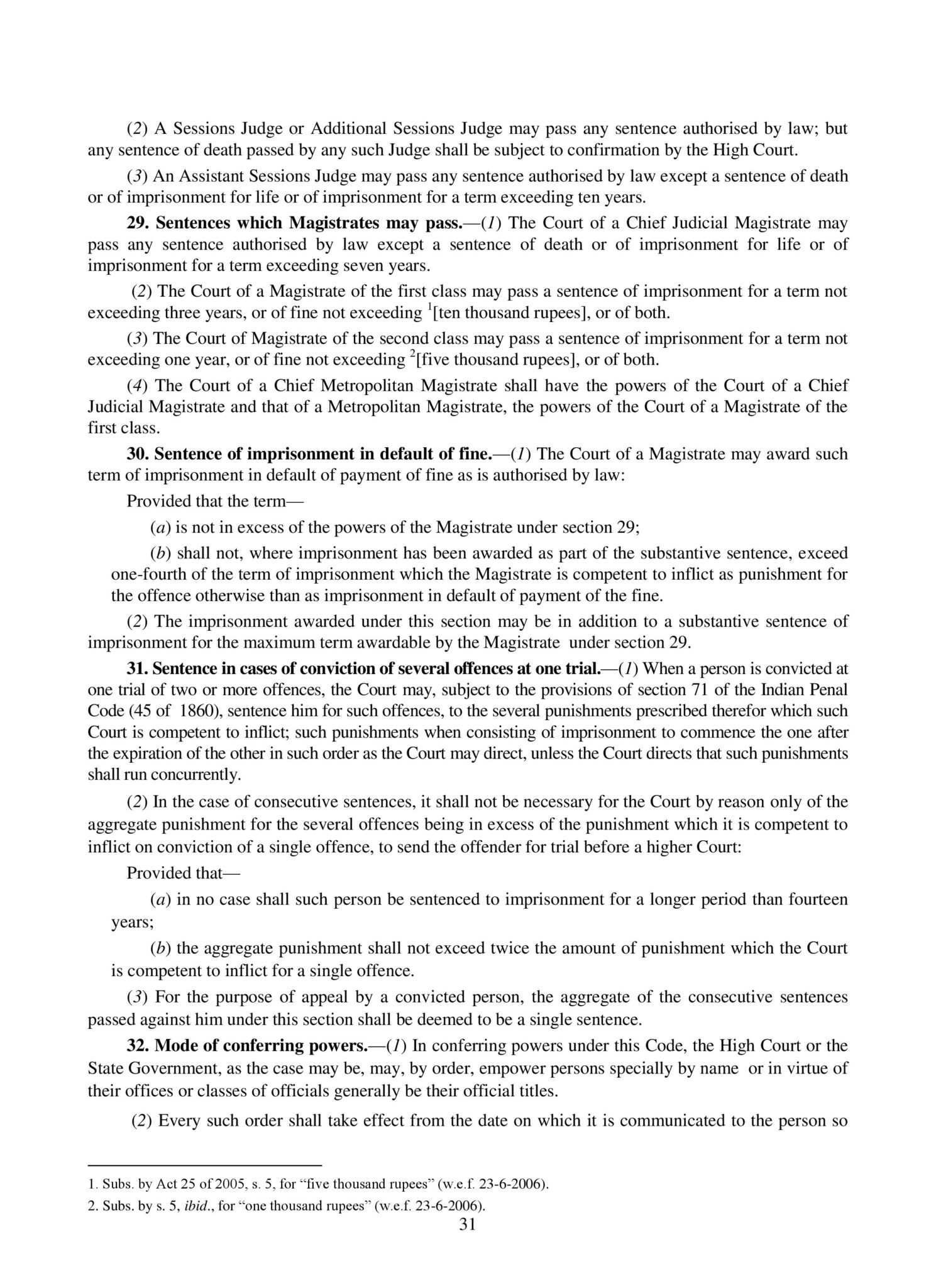 CrPC 1973 - The Code Of Criminal Procedure Act