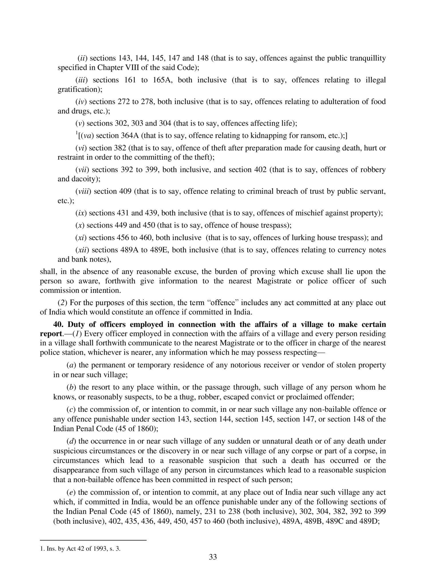 CrPC 1973 - The Code Of Criminal Procedure Act