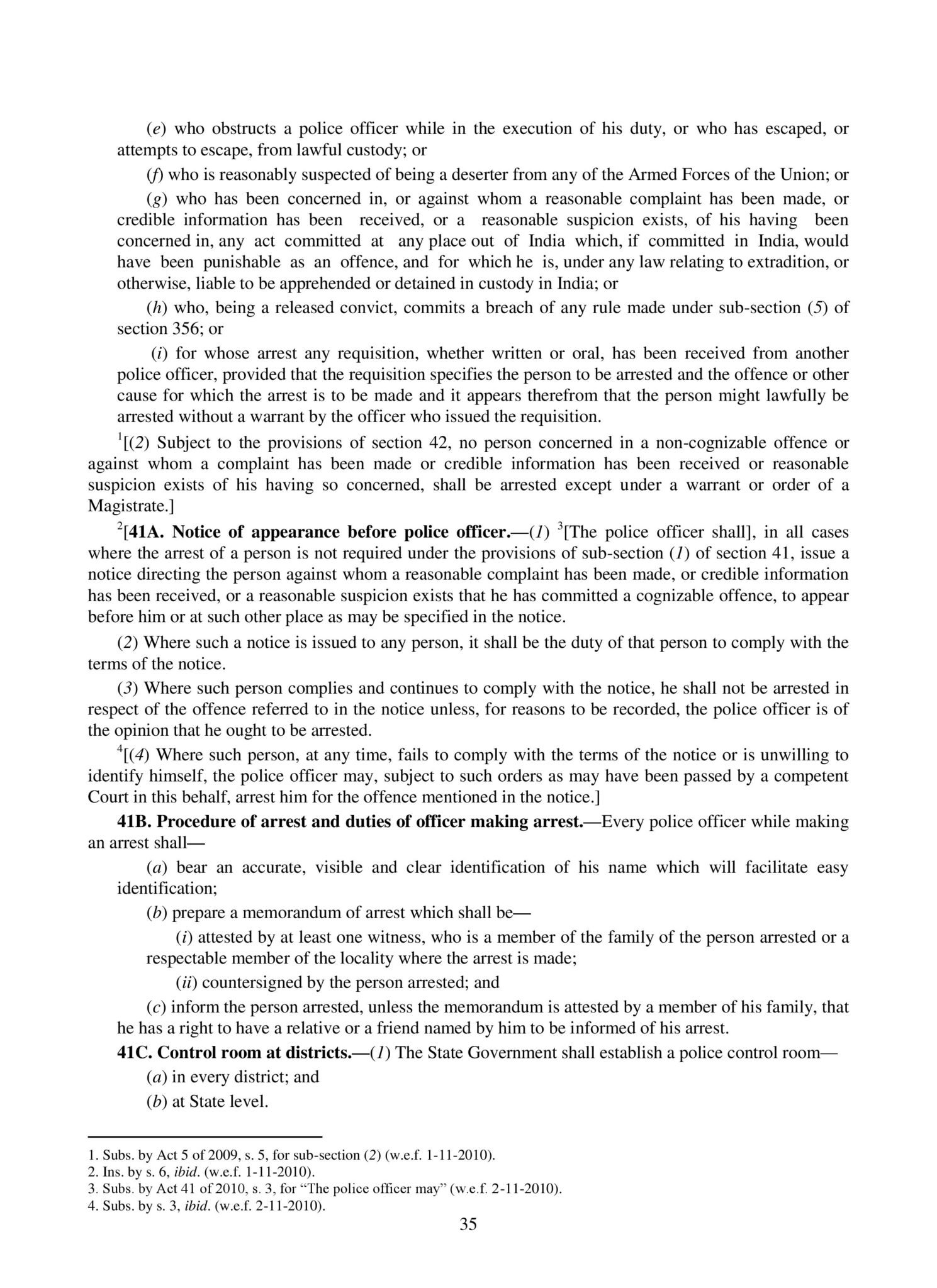 CrPC 1973 - The Code Of Criminal Procedure Act