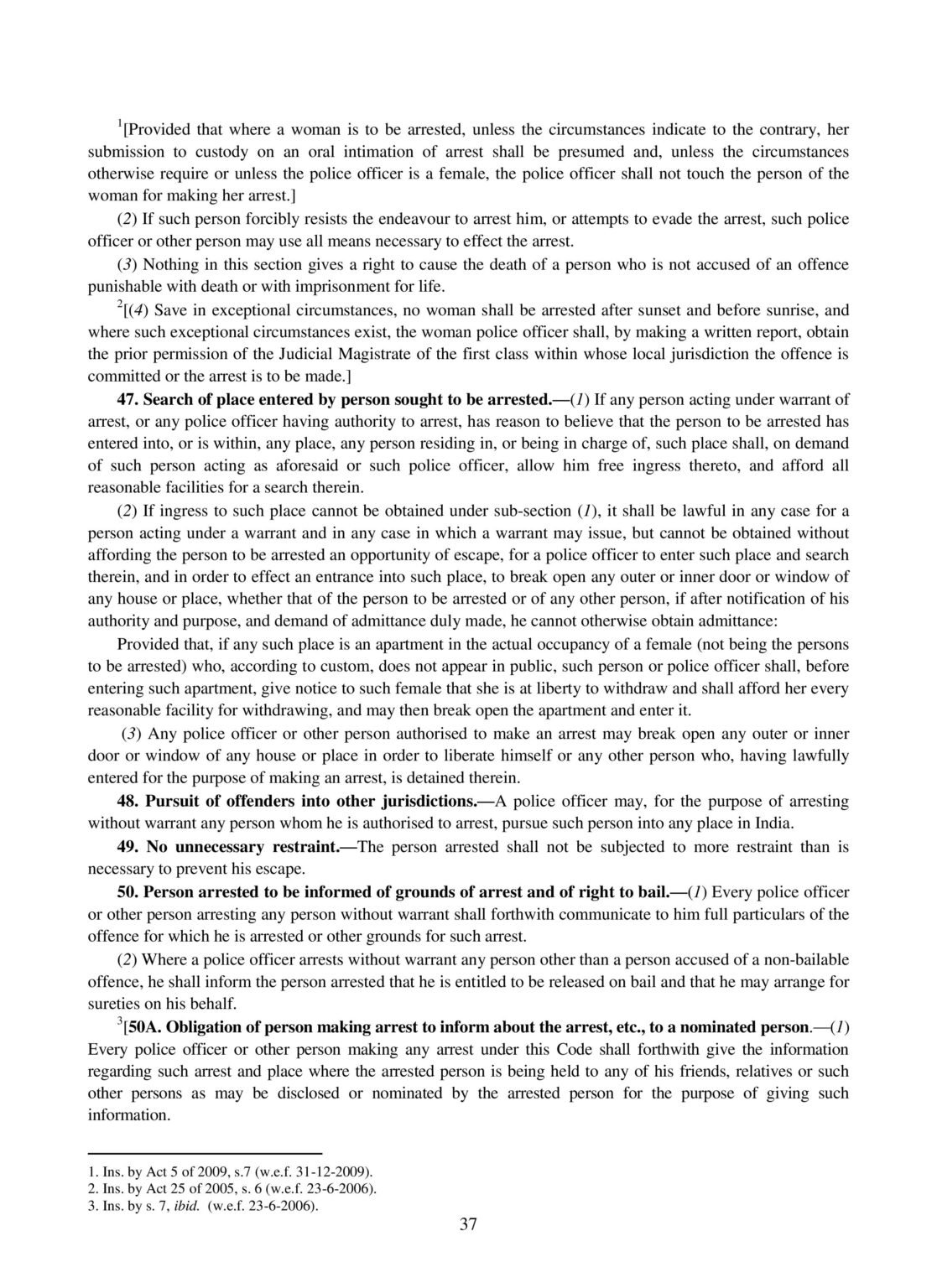 CrPC 1973 - The Code Of Criminal Procedure Act