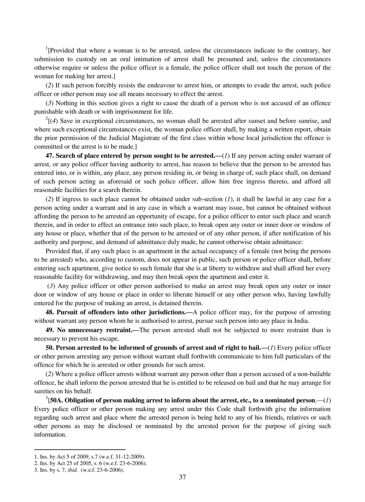 CrPC 1973 - The Code Of Criminal Procedure Act