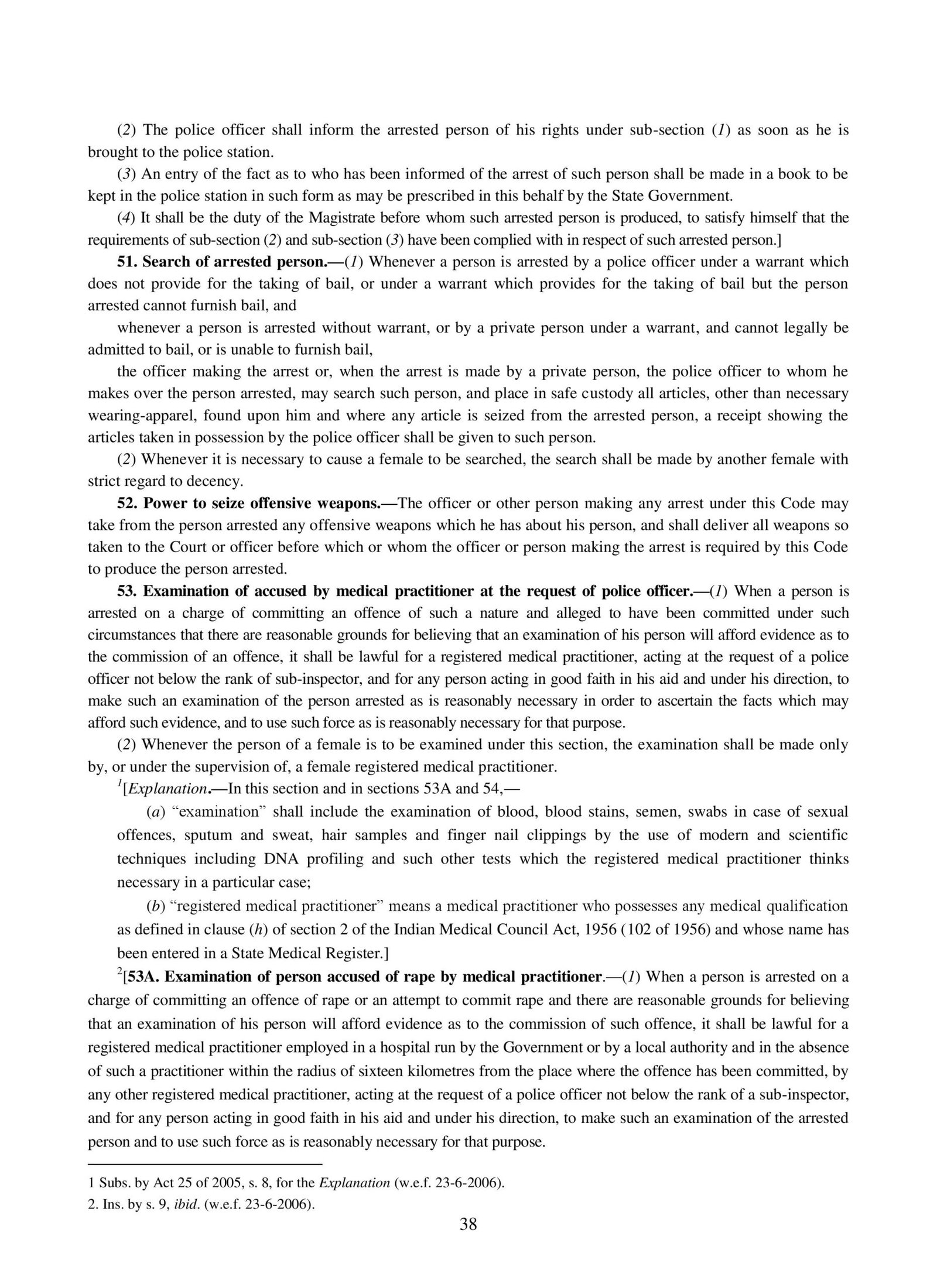 CrPC 1973 - The Code Of Criminal Procedure Act