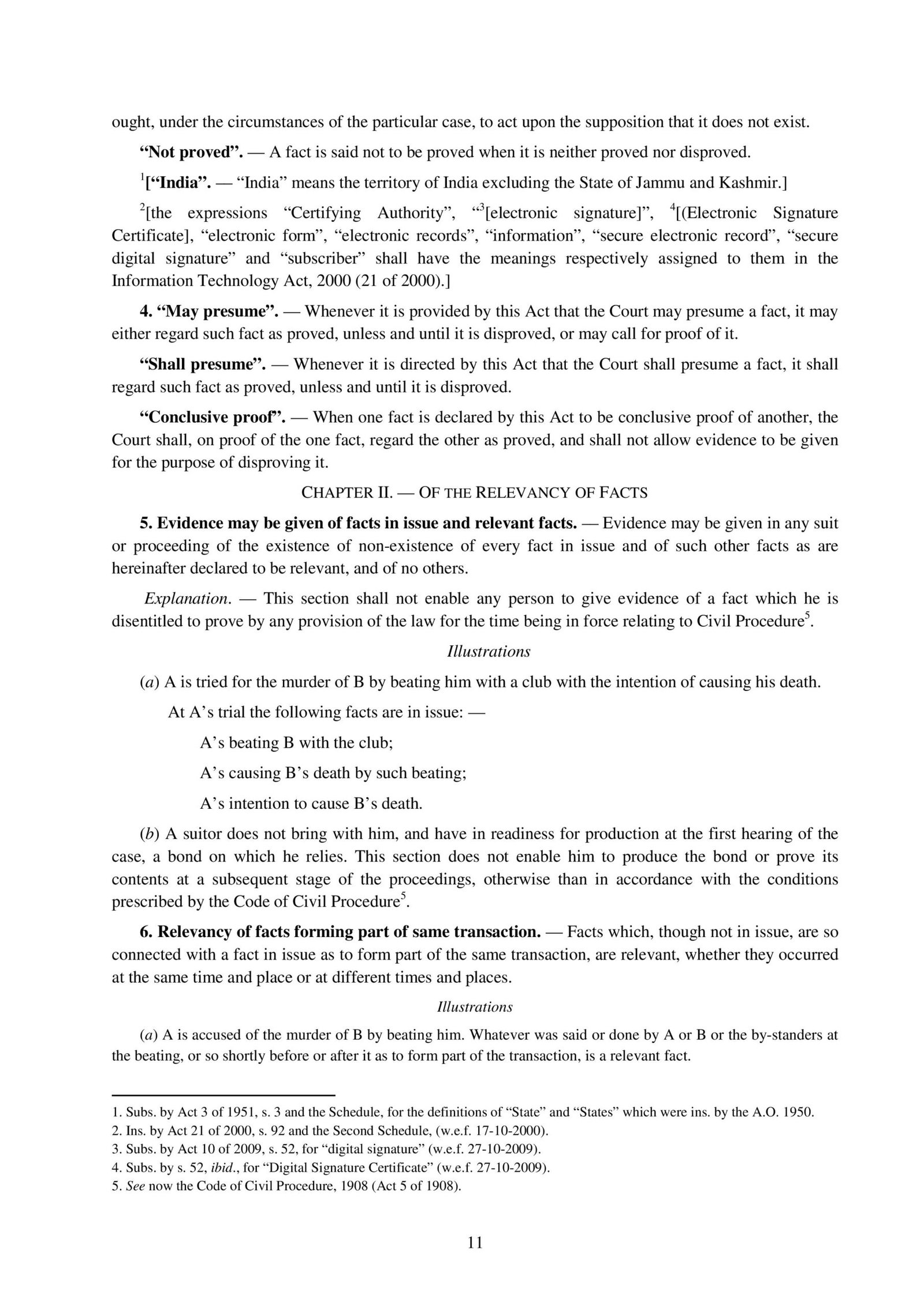 Indian Evidence Act 1872, PDF Download