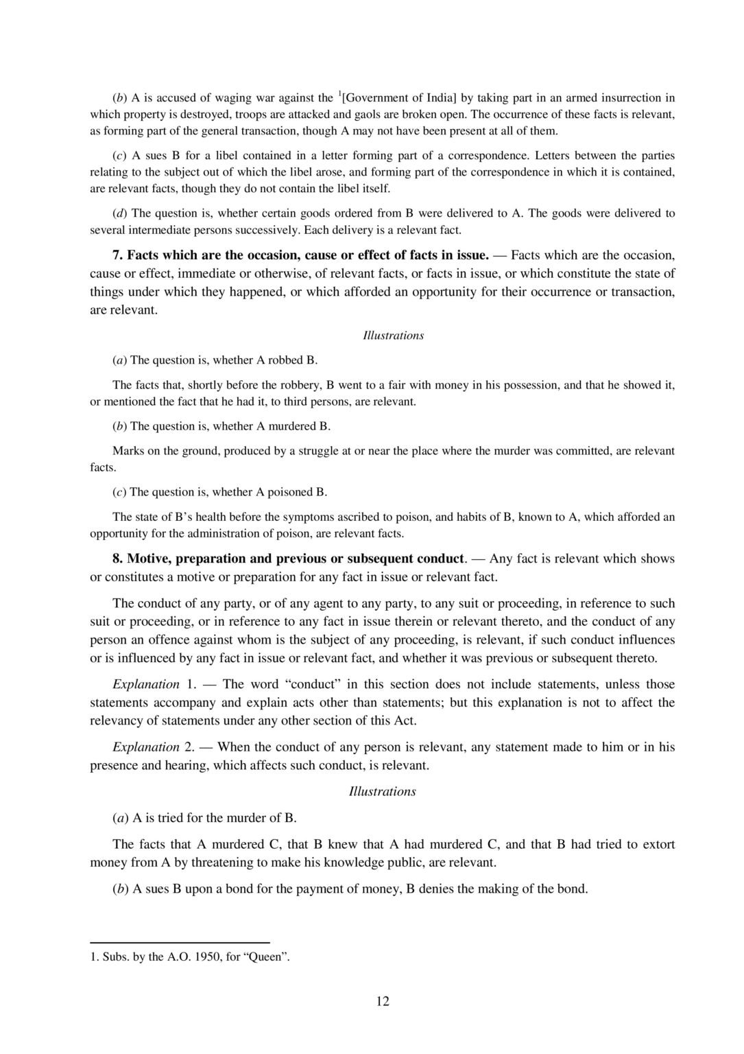 Indian Evidence Act 1872, PDF Download