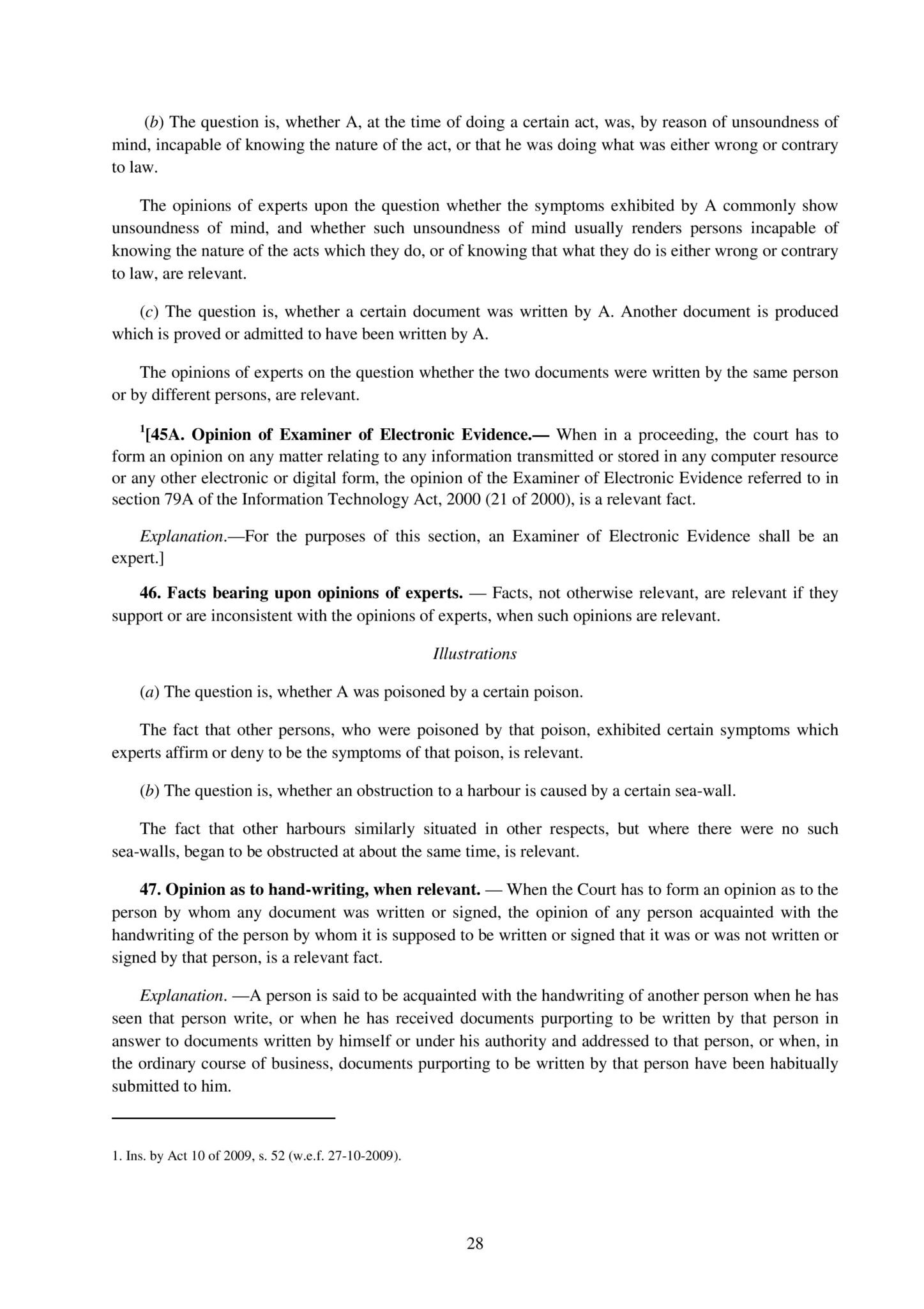 Indian Evidence Act 1872, PDF Download